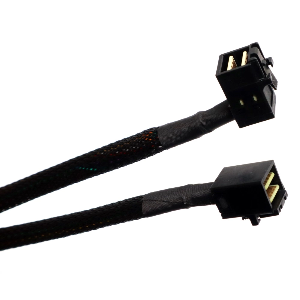 Mini-SAS HD SFF-8643 90° UP TO SFF-8643 80CM Артикул: SFF-8643 90° UP ...